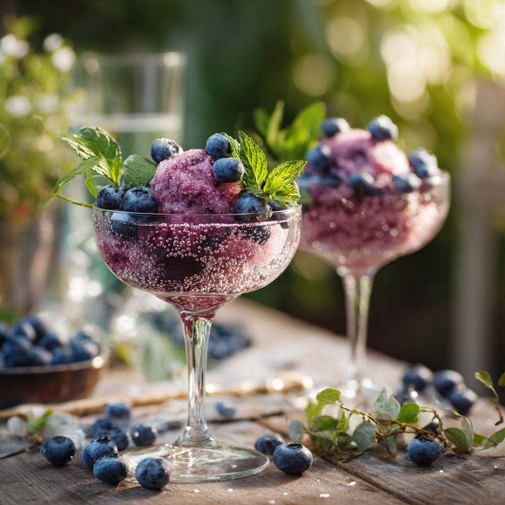 Blueberry Sorbet with Prosecco – a fresh and sparkling summer dessert