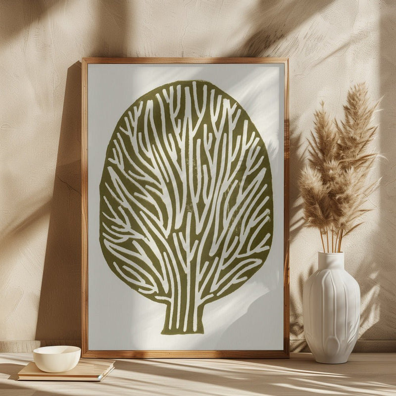 Linocut Tree Poster